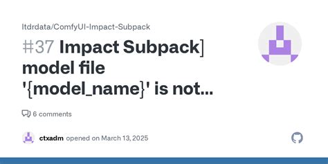 Impact Subpack Model File Model Name Is Not Found Issue Ltdrdata ComfyUI Impact