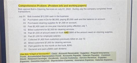 solved comprehensive problem problem info and working