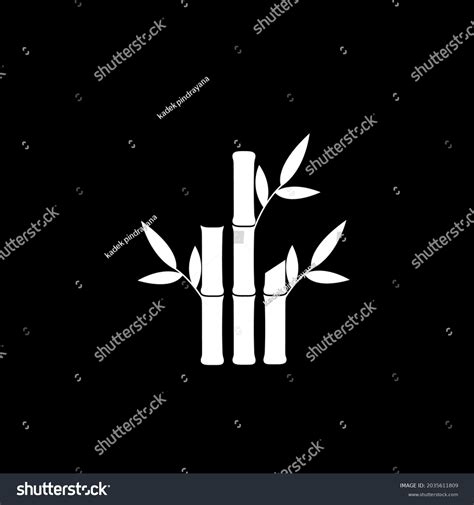 대나무 실루엣 아이콘 벡터 검은색 배경 스톡 벡터로열티 프리 2035611809 Shutterstock