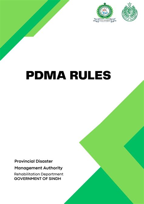 Pdma Rules Pdma Sindh