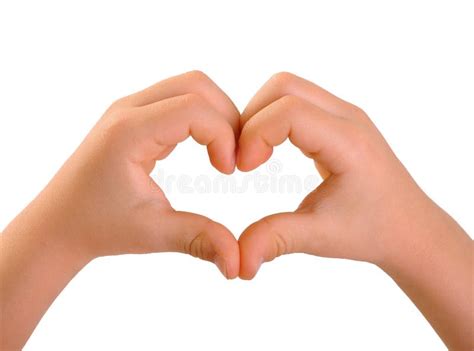 Manos De Los Niños En Una Dimensión De Una Variable Del Corazón Foto de