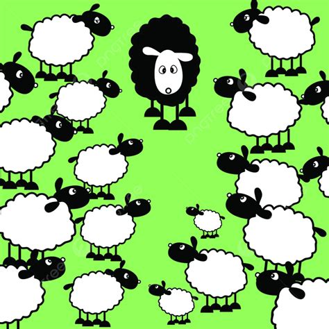 Cartoon Sheeps Cute Funny Illustration Vector Cute Funny