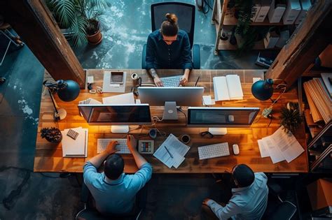 Collaborative Work Environment Premium Ai Generated Image