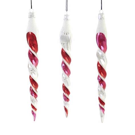 Sbk Ts Holiday Candy Cane Twisted Icicles S3 Ornament Red White