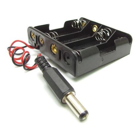 Suporte Porta 4 Pilhas Aa Com Plug P4 Ideal Para Arduino Shopee Brasil