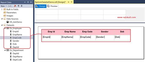 Join Two Datasets In Ssrs Sql Bi Tutorials
