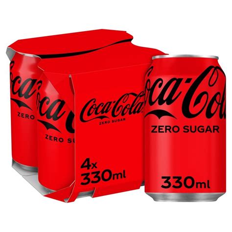 Coca Cola Zero 4 Pack Cans 4x330ml British Chemist