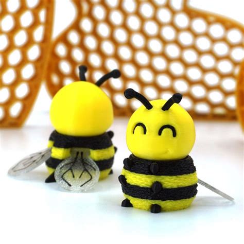 3d Printable Fuzzy Bee By Mcgybeer