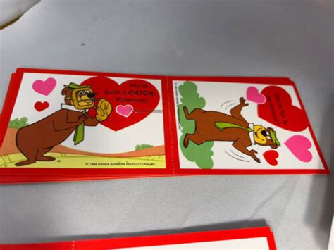 Vintage 1991 Hanna Barbera Yogi Bear Boo Boo Cindy 38 Valentines Cards