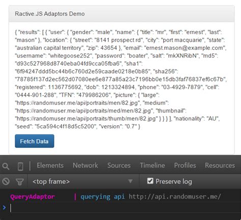 implementing ractive js adaptors coding