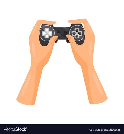 Hands Holding Video Game Controller Gaming Vector Image