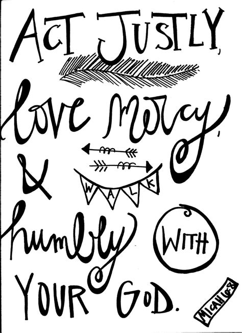 Act Justly Love Mercy Micah 68 Printable Etsy