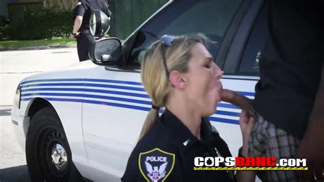 Bisexual Cops Fuck Black Criminal Next To Patrol