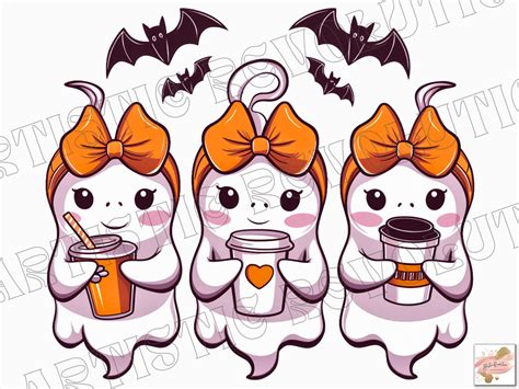 Cute Funny Ghost Png Cute Halloween Png Graphic By Artistic Revolution