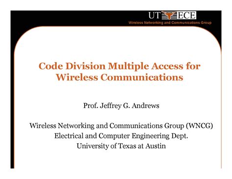 Code Devision Multiple Access Docsity