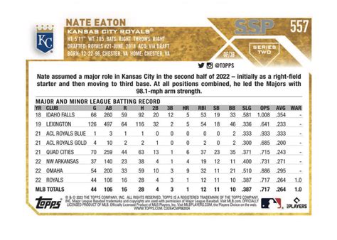 Nate Eaton Kansas City Royals Right Fielder Bio Stats News And More