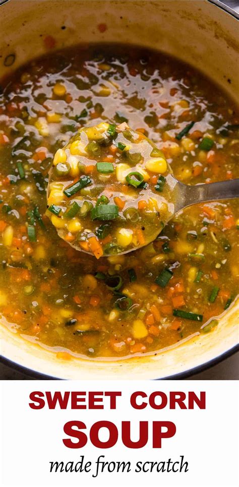 Vegetarian Sweet Corn Soup My Food Story