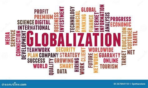 Globalization Word Cloud Concept Stock Illustration Illustration Of