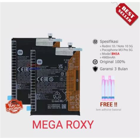 Jual Batre Baterai Battery Xiaomi Bn A Redm Note G Poco M Pro G Bn A Original