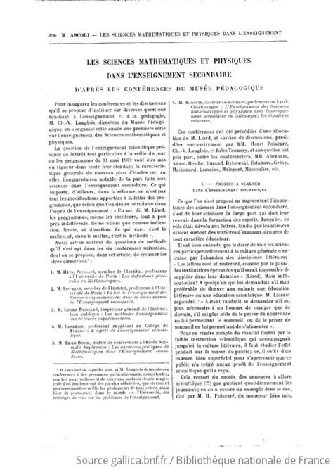 Revue générale des sciences pures et appliquées 1904 Gallica