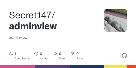 GitHub Secret147 Adminview Adminview
