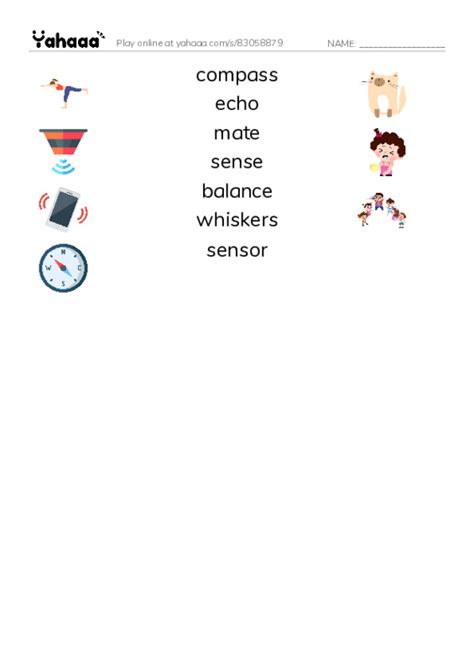 Free Worksheet On Raz Vocabulary N Beyond The Five Senses Yahaaa