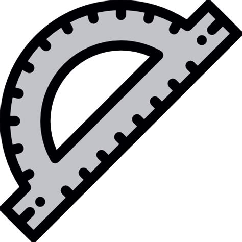 Protractor Detailed Rounded Lineal Color Icon