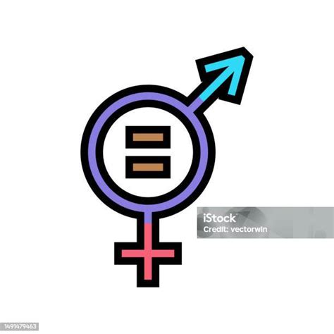 남녀 평등 페미니즘 여성 컬러 아이콘 벡터 일러스트레이션 0명에 대한 스톡 벡터 아트 및 기타 이미지 0명 낮 동기 부여