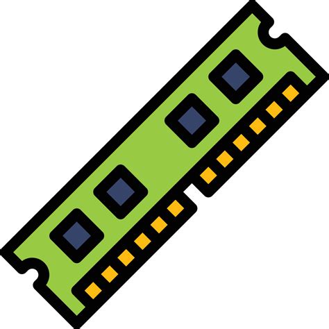 Ram Chip Card Computer Accessory Filled Outline Icon Vector Art At Vecteezy