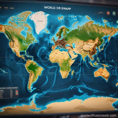 A World Map Visualization With Countries Color Coded Based On Their