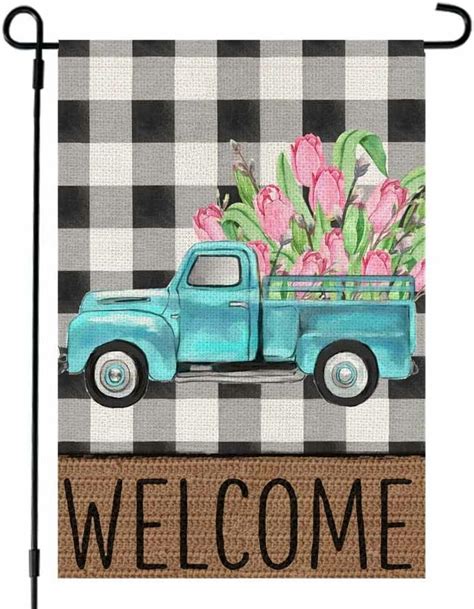 Surfapans Spring Garden Flag 12x18 Inch Double Sided