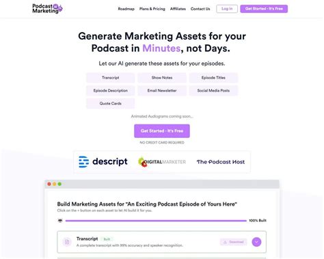 Podcast Marketing Ai Ai Tool Details And Features