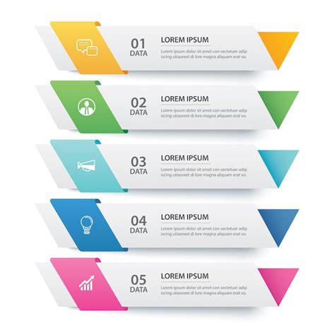 Premium Vector Data Infographics Tab Paper Index Template