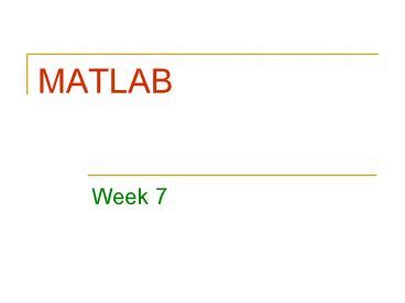 PPT MATLAB PowerPoint Presentation Free To Download Id 834e02 NjZlM