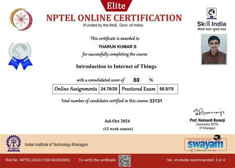Iot Nptel Lifelonglearning Professionalgrowth Tharun Kumar