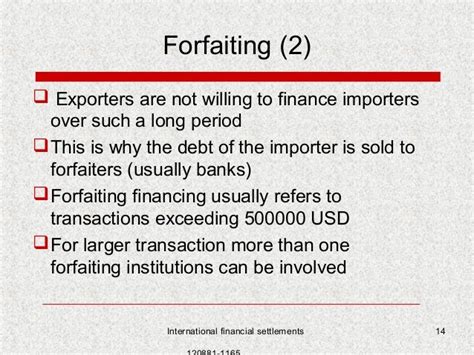 Forfaiting And Factoring