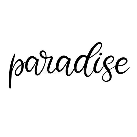 Paradise Calligraphy Stock Illustrations 4440 Paradise Calligraphy