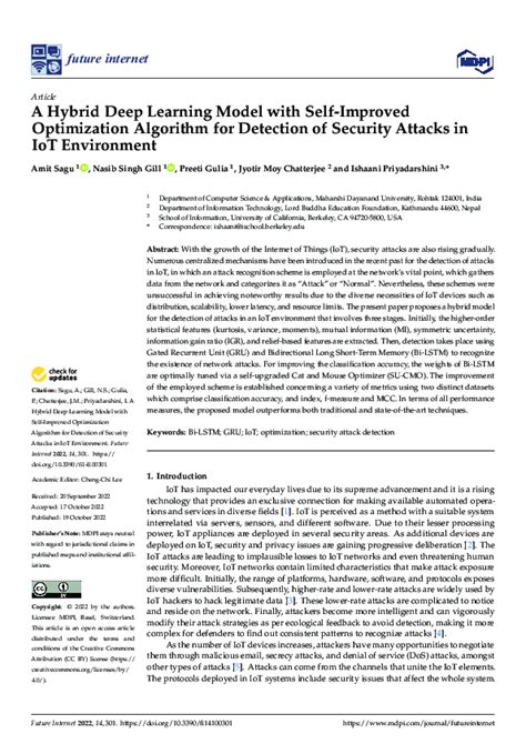 Pdf A Hybrid Deep Learning Model With Self Improved Optimization