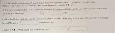 solved letc be the piecewise linear path consisting of