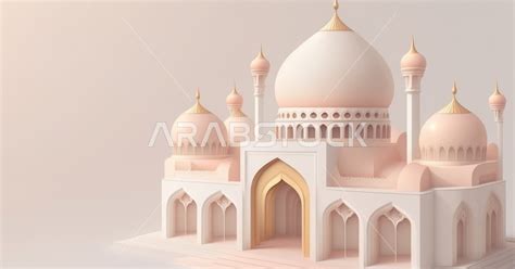 مجسم ثلاثي الابعاد لمسجد بتصاميم ابداعية، ديكورات اسلامية، تصاميم