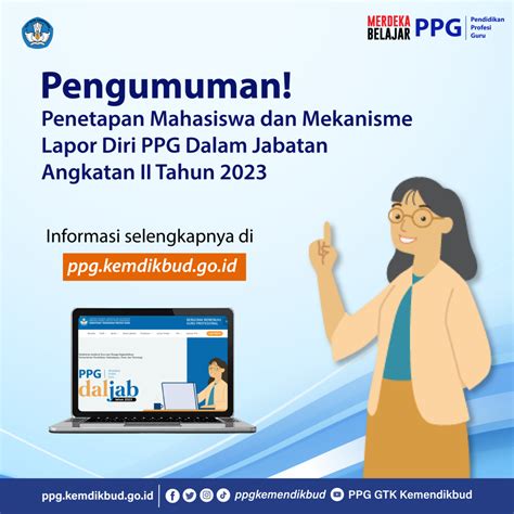 Penetapan Mahasiswa Dan Mekanisme Lapor Diri Ppg Dalam Jabatan Angkatan Ii Tahun 2023