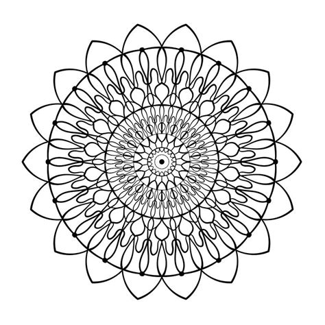 Vector Mandala Pattern Coloring Book Element Abstract Lace Pattern