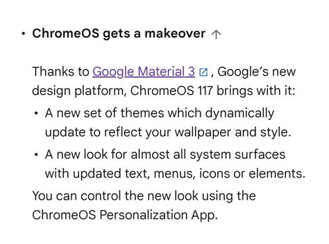 I Am Looking Forward To The Chrome Os 117 Update Both The Material You