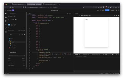 Antd Popver 设置placementbottom 自适应的bug · Issue 39968 · Ant Designant Design · Github