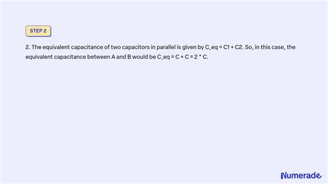 Solved Find The Equivalent Capacitance Between A And B Area Of Each Plate A Separation By