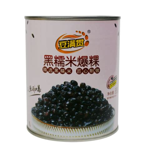 850g豆满贯黑糯米爆粿罐头马蹄青稞爆爆珠燕麦爆爆蛋奶茶店用配料虎窝淘