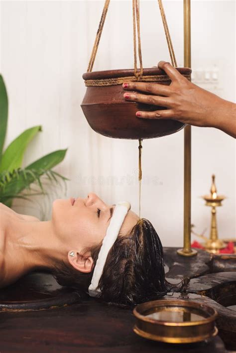 Shirodhara Ancient Indian Oil Treatment Editorial Photo Image Of