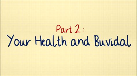 Your Health And Buvidal The Patients Guide To Buvidal Part 2 Youtube