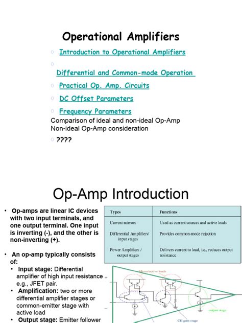 6 Opamp And Comparators Pdf Operational Amplifier Amplifier
