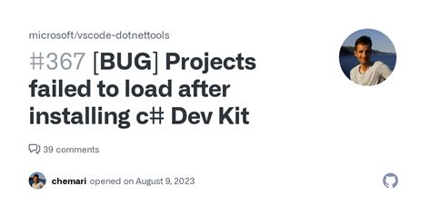 Bug Projects Failed To Load After Installing C Dev Kit · Issue 367
